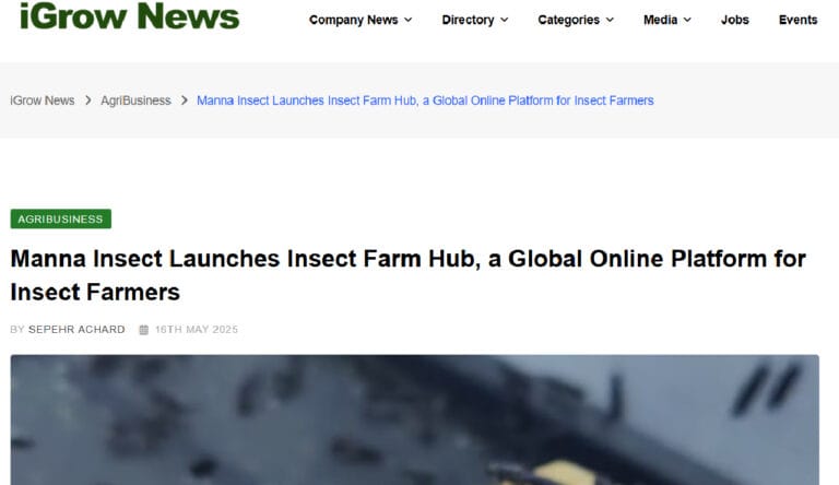 Insect Farm Hub introduced in iGrow News